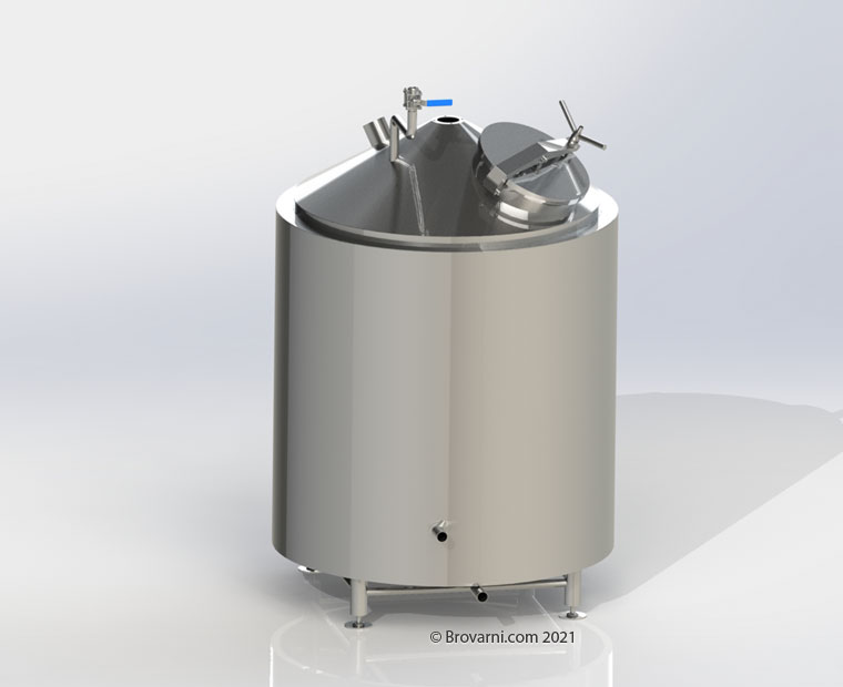 Whirlpool (hydrocyclone) at 500 liters of wort