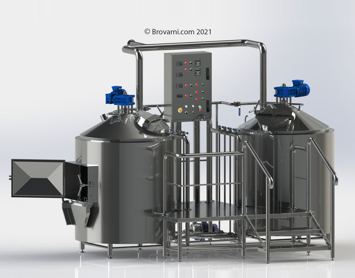2-units brewhouse 500 liters per brew